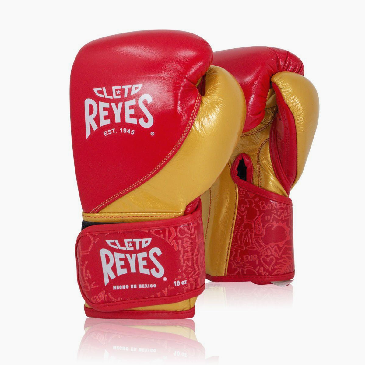 Gants de boxe Cleto Reyes High Precision Entraînement CE7 Rouge-Or ...