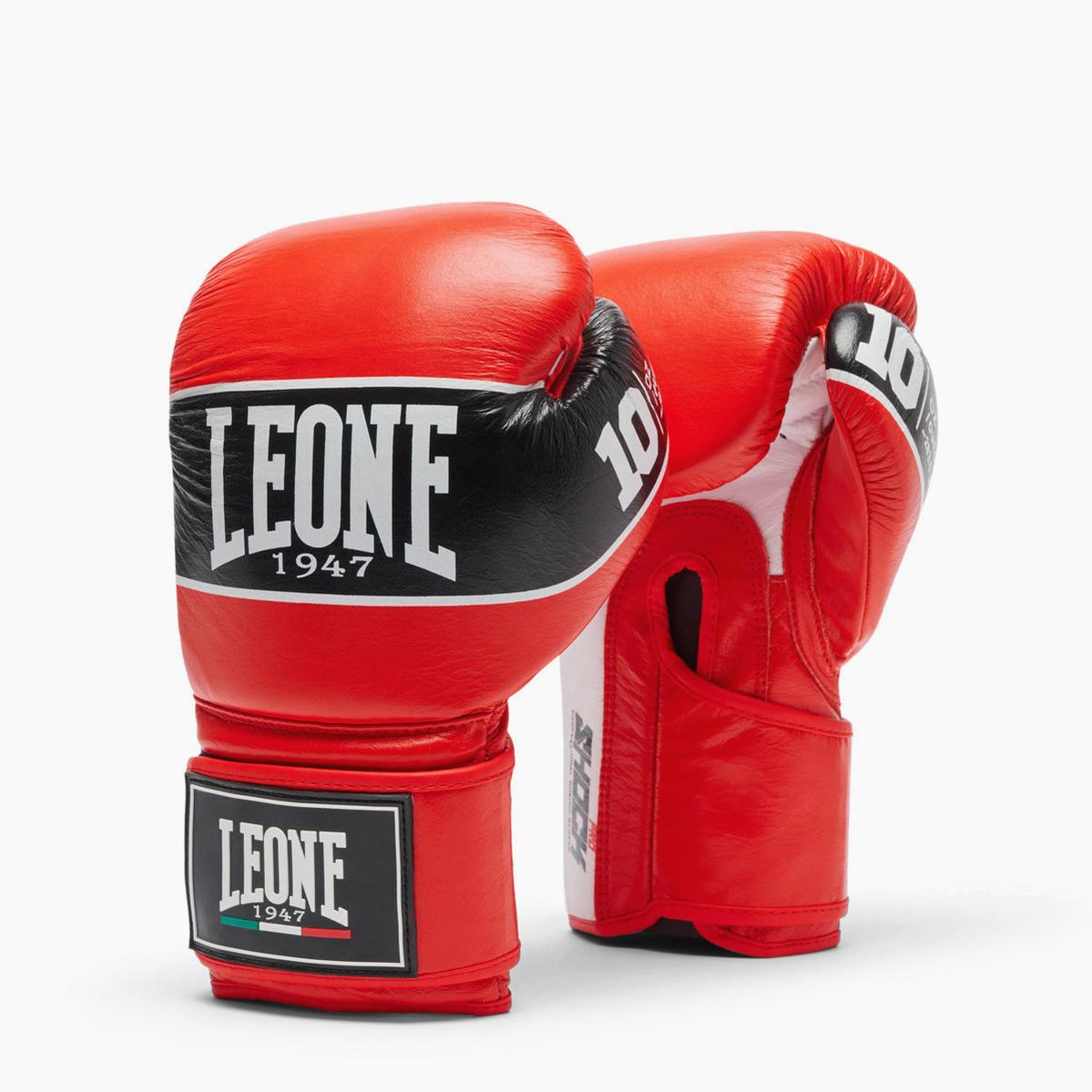 Gants de boxe Leone Shock Pro GN057 Rouge - Combat Arena
