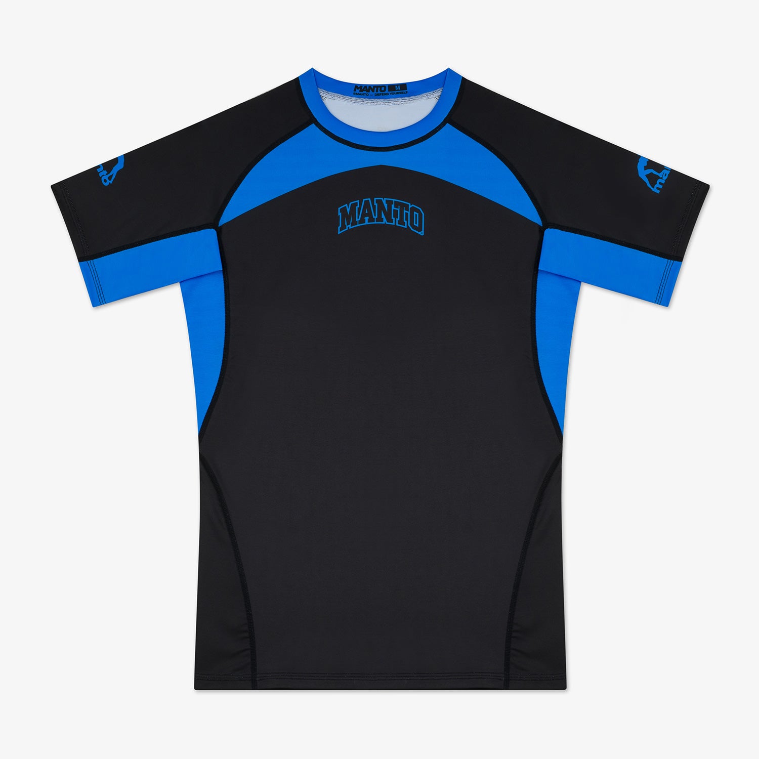 Rashguard Manto Ranked 25 manches courtes Bleu - Combat Arena