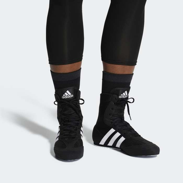 Bottes de boxe Adidas Box Hog 2 Noir-Blanc - CombatArena.fr – Combat Arena
